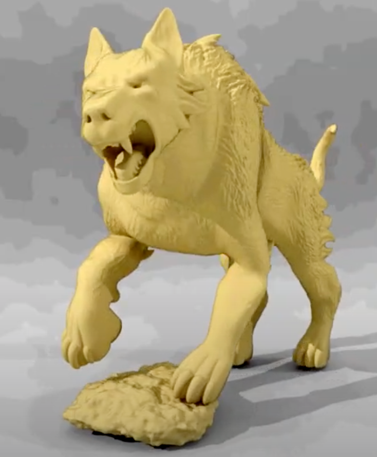 Blood Mastiff STL 3D Miniature for GrymWyrd Horror Epics – World of ...